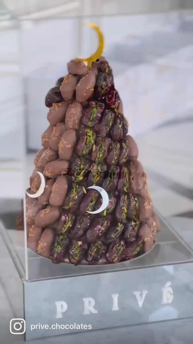 Dates Tower with Prive Mirror Box – Prive Chocolates